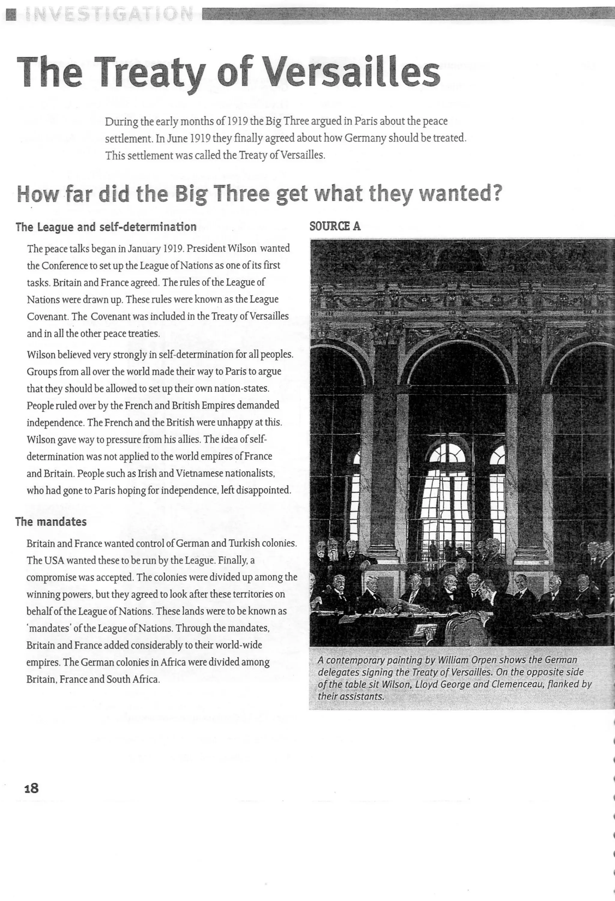 Week 5 - WWI and the Treaty of Versailles | PDF