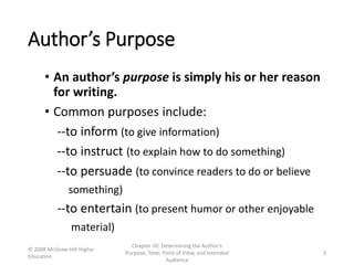 Week5 tonepurpose | PPTX | Fiction | Books and Literature