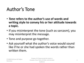 Week5 tonepurpose | PPTX | Fiction | Books and Literature