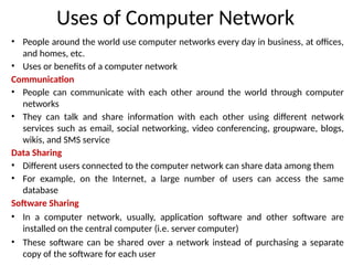 network of computer and computer application | PPTX