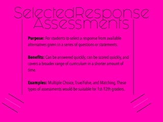 Week5 varying assessments_dominiqueliggans | PDF