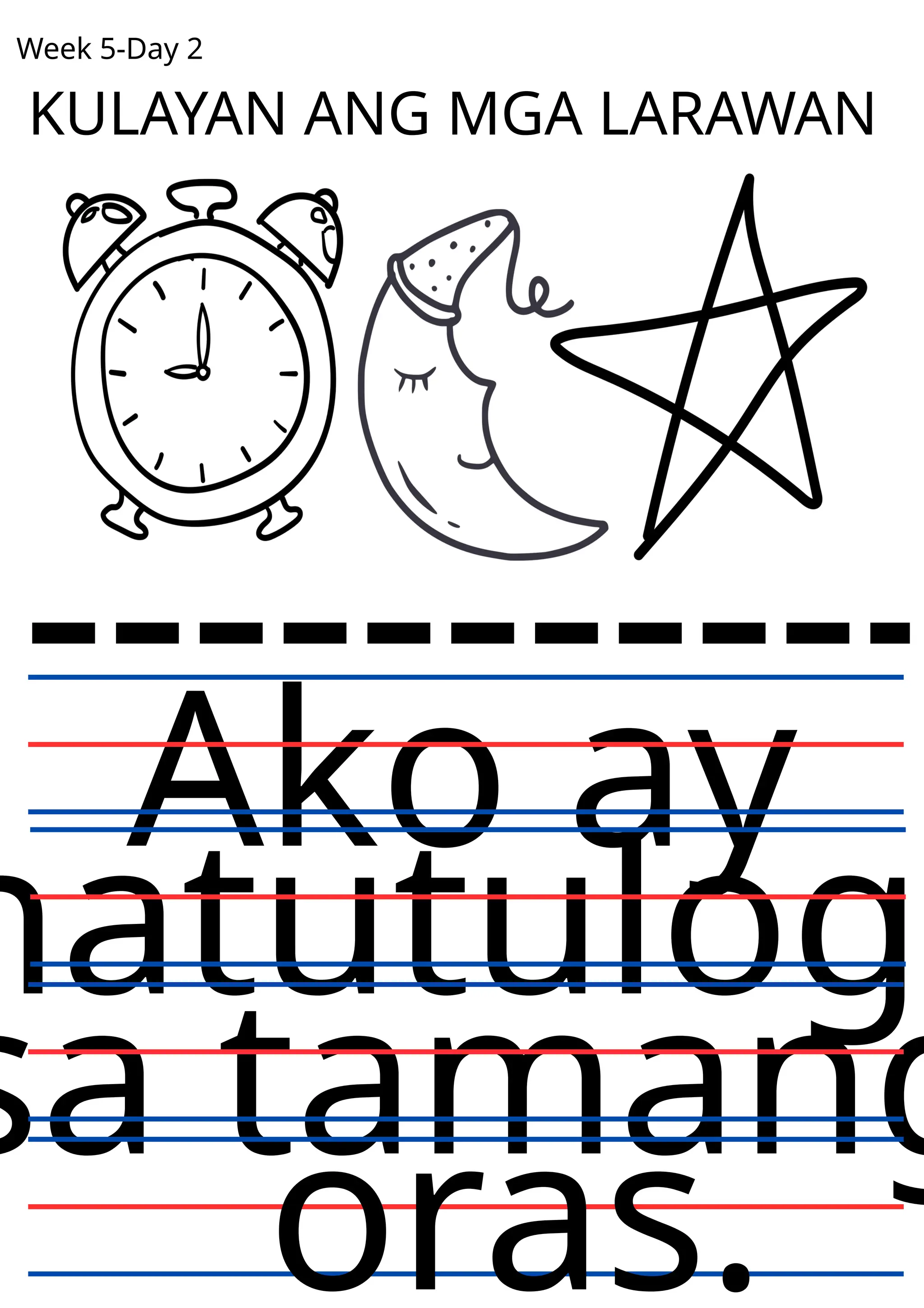 Kinder Garten Worksheet Week 5_Matatag Curriculum | PPTX