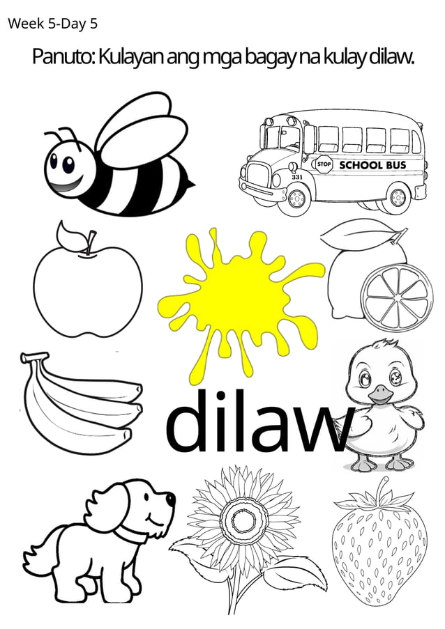 Kinder Garten Worksheet Week 5_Matatag Curriculum | PPTX