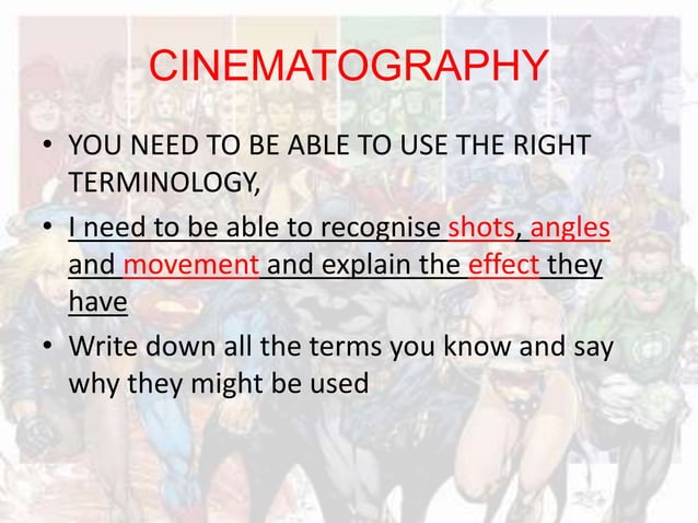 Cinematography & Mise-en-scene | PPTX | Photography | Arts and Crafts