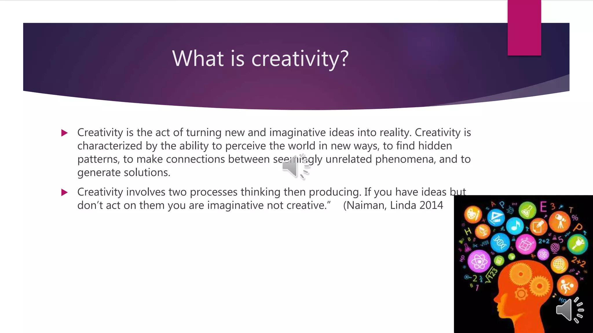Stimulating Creativity | PPT