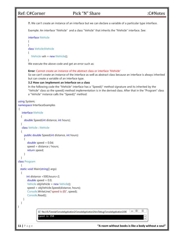 Polymorphism, Abstarct Class and Interface in C# | PDF
