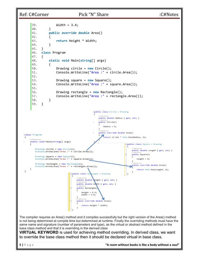 Polymorphism, Abstarct Class and Interface in C# | PDF