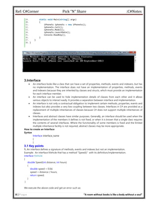 Polymorphism, Abstarct Class and Interface in C# | PDF