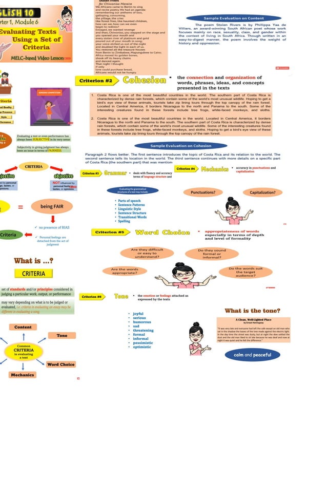 Evaluating text using a set of criteria English 10 - week 6 lesson quarter 2 | DOCX | Debated ...