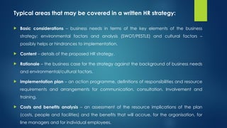 Strategic Human Resource management Integration, vertical and ...
