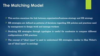 Strategic Human Resource management Integration, vertical and ...