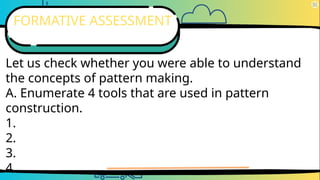 ENUMERATE SAFETY PRECAUTIONS WHEN DRAFTING A PATTERN | PPTX