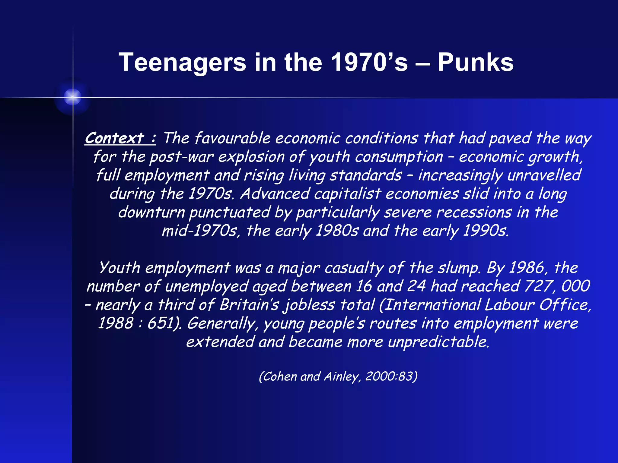 Teenagers in the 70s / 80s / 90s | PPT