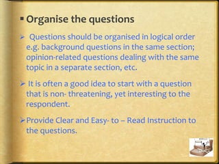 Week6 7a- developing a questionnaire | PPSX