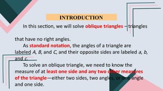 WEEK 6-9 OBLIQUE TRIANGLES, LAW OF SINE AND COSINE.pptx
