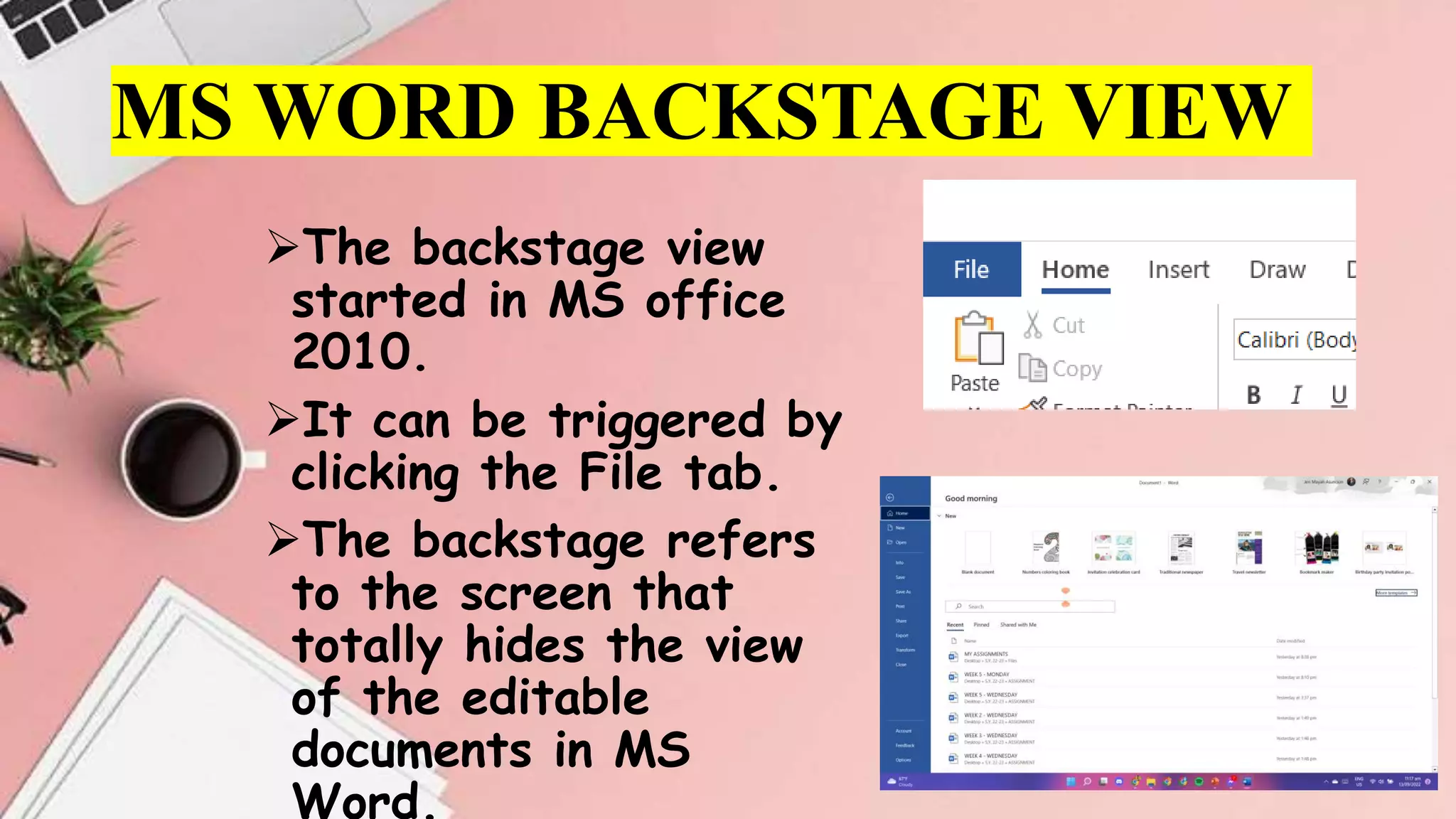 GETTING STARTED WITH MS WORD | PPTX