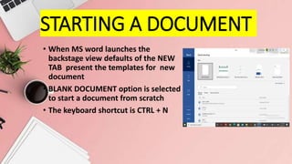 GETTING STARTED WITH MS WORD | PPTX