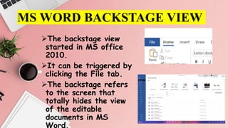 GETTING STARTED WITH MS WORD | PPTX