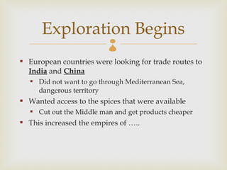 Week 6 day 4-unit 2- guided notes-exploration maps | PPT