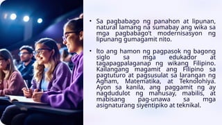 WEEK 6 - FIL 123.pptx WIKANG FILIPINO SA HUMANIDADES | PPTX