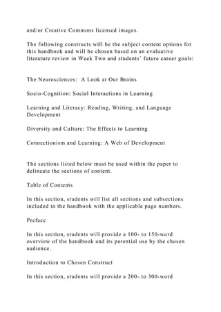 Week 6 - Learning and Cognition HandbookLearning and Cog.docx