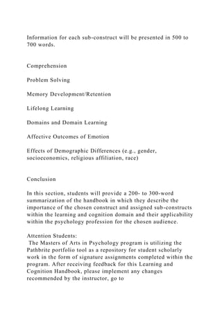 Week 6 - Learning and Cognition HandbookLearning and Cog.docx