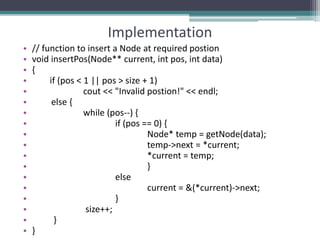 Linked List - Insertion & Deletion | PPTX