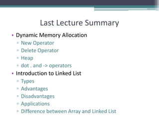 Linked List - Insertion & Deletion | PPTX