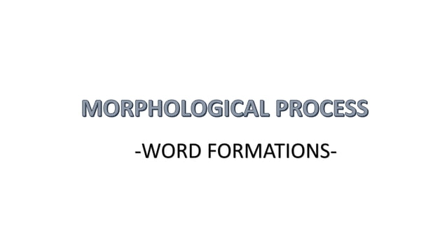 Morphology | PPT
