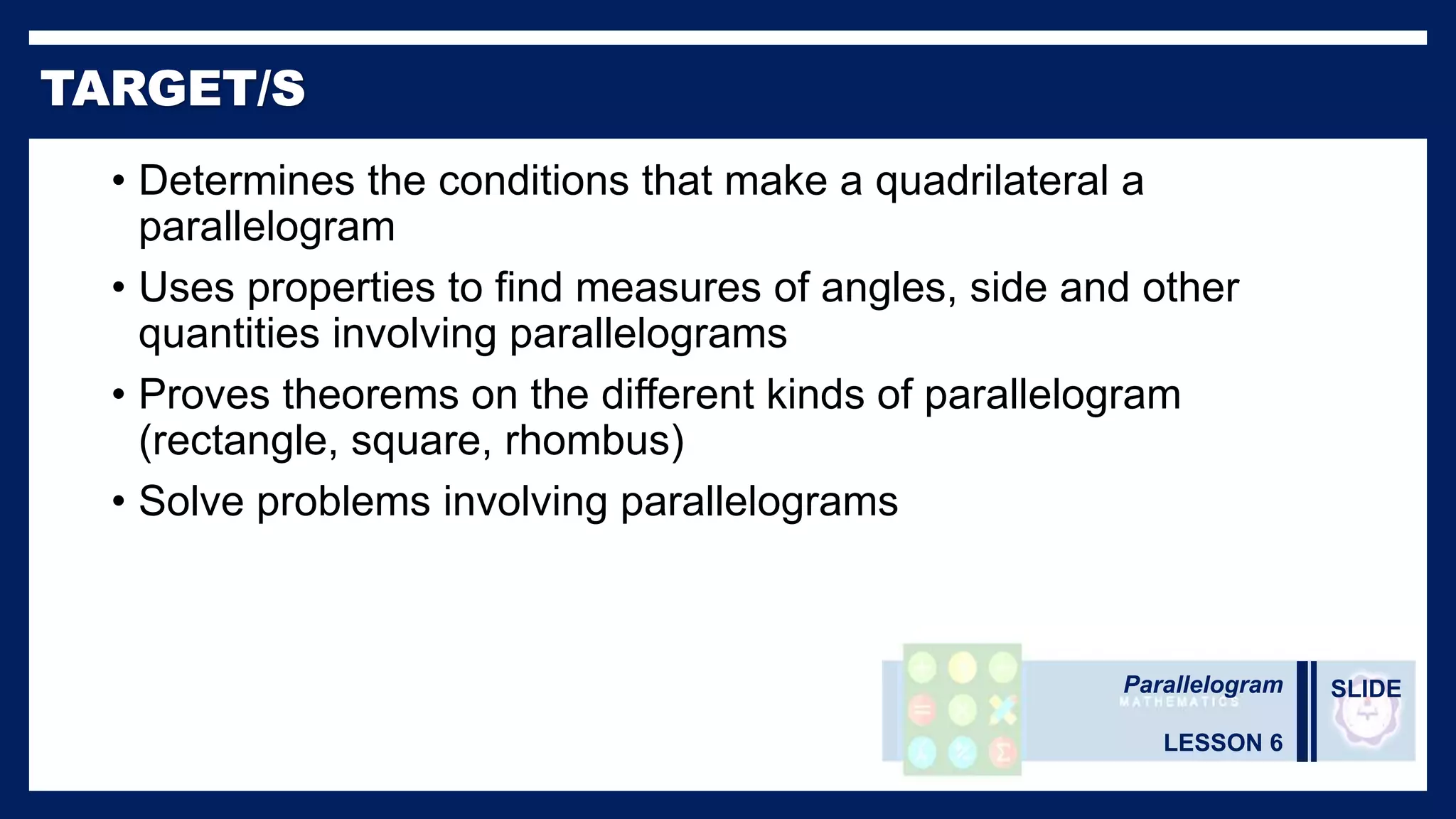 Week 6 parallelogram | PPTX