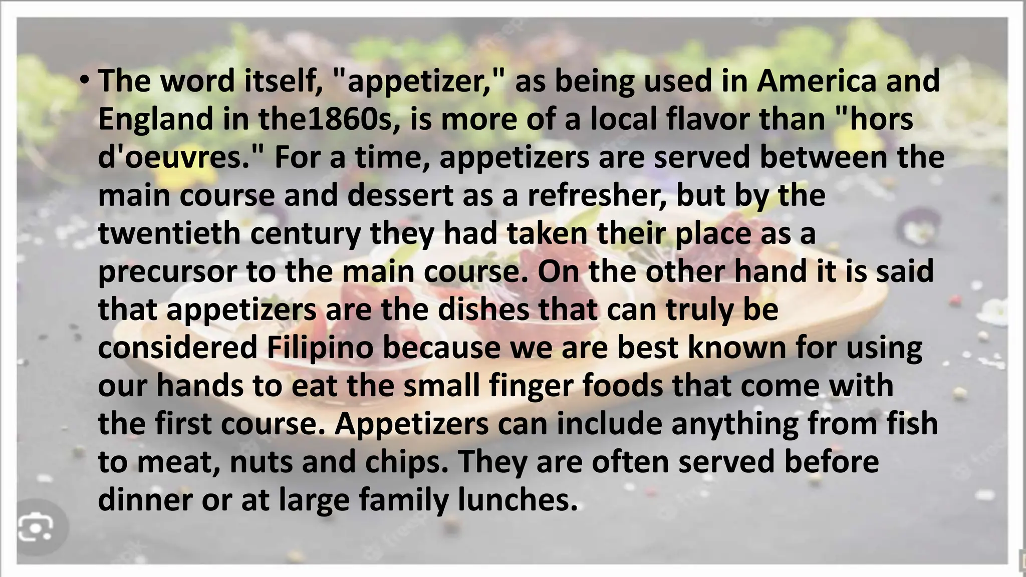 WEEK 6- PRESENT A RANGE OF APPETIZERS.pptx