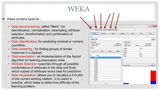 weka data mining | PPTX | Computer Software and Applications | Computing