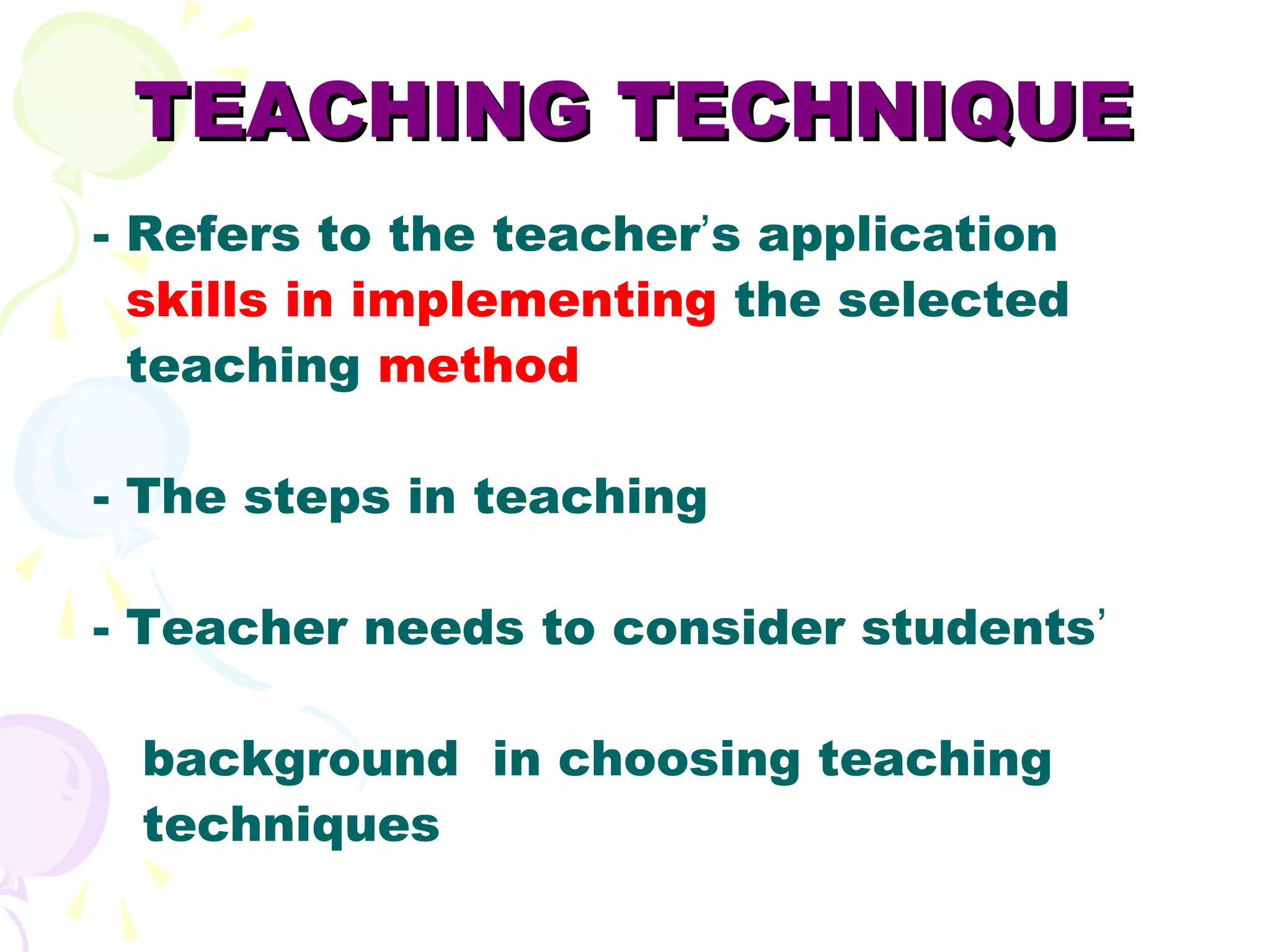 Week 6 Approaches, Strategy & Methods | PPT