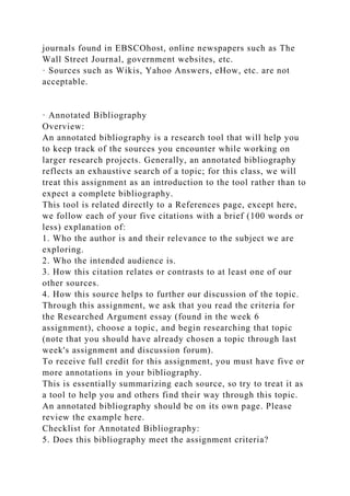 Week 6 Assignment Accounting CapstoneArticle ReviewUsing the.docx