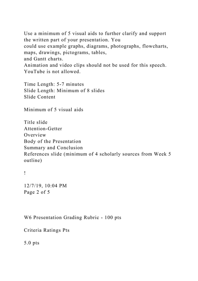 Week 6 Assignment PowerPoint PresentationDue Monday by 1.docx | Resume Writing and Advice | Job ...