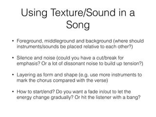 Week 6b - Sound and Arrangement | PPT