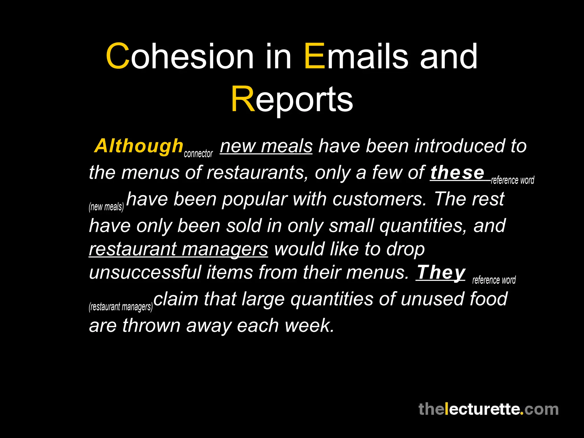 Writing Skills for College Students - Cohesion | PDF