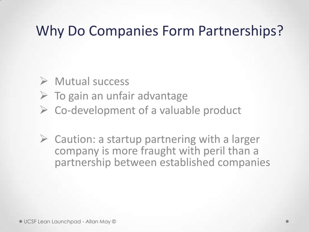 UCSF Life Sciences: Week 6 Devices Partnerships | PPT