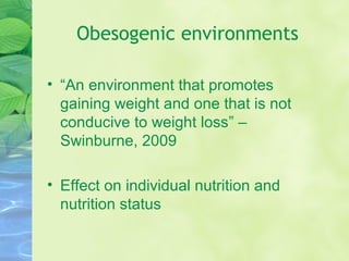 XNB151 Week 6 Food and the environment | PPT