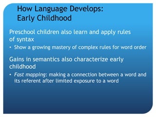 Week 6 Language Development | PPTX