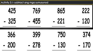 week six Mathematics Grade 2 activities | PPTX