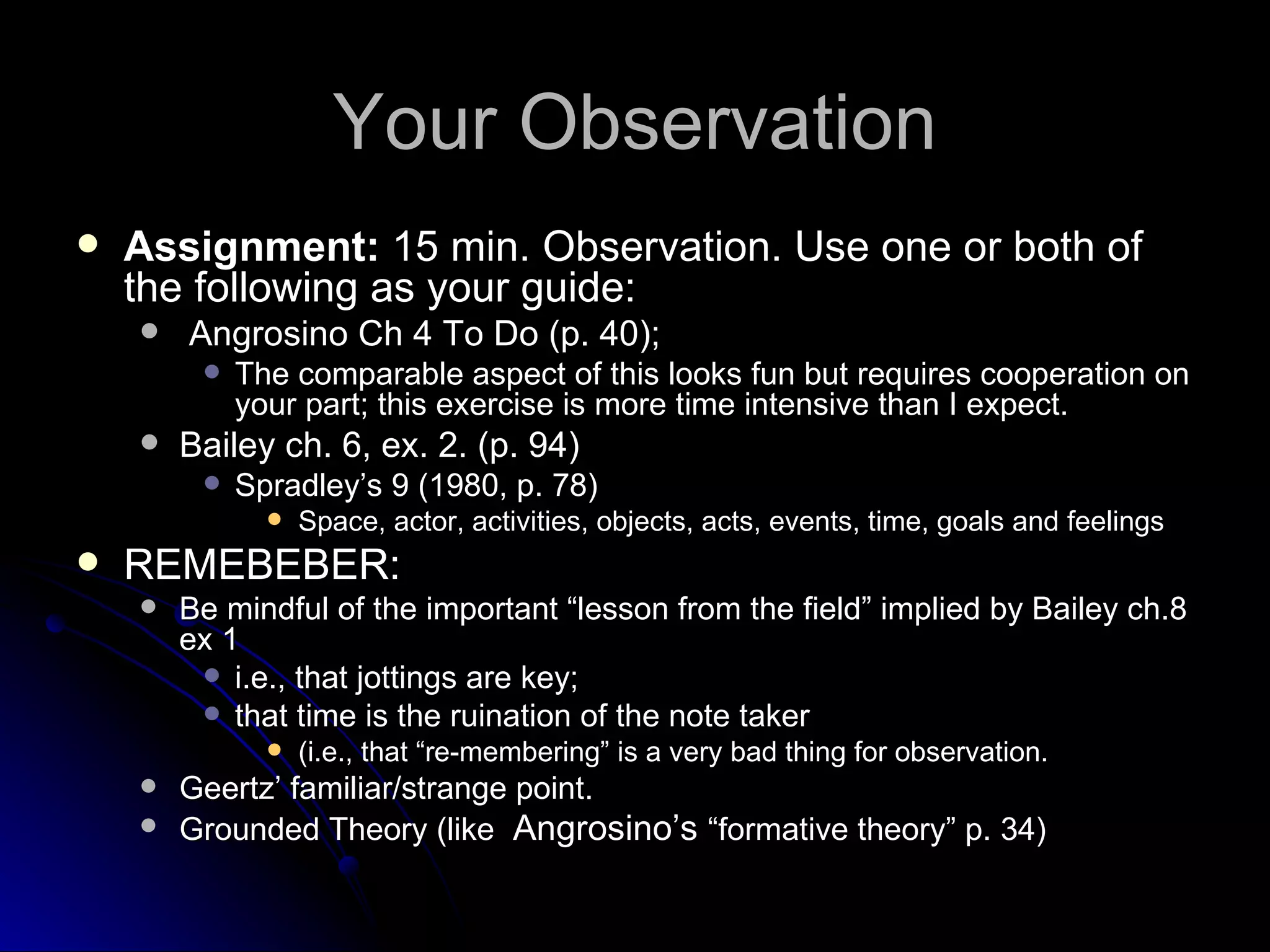 Method & Observation | PPT