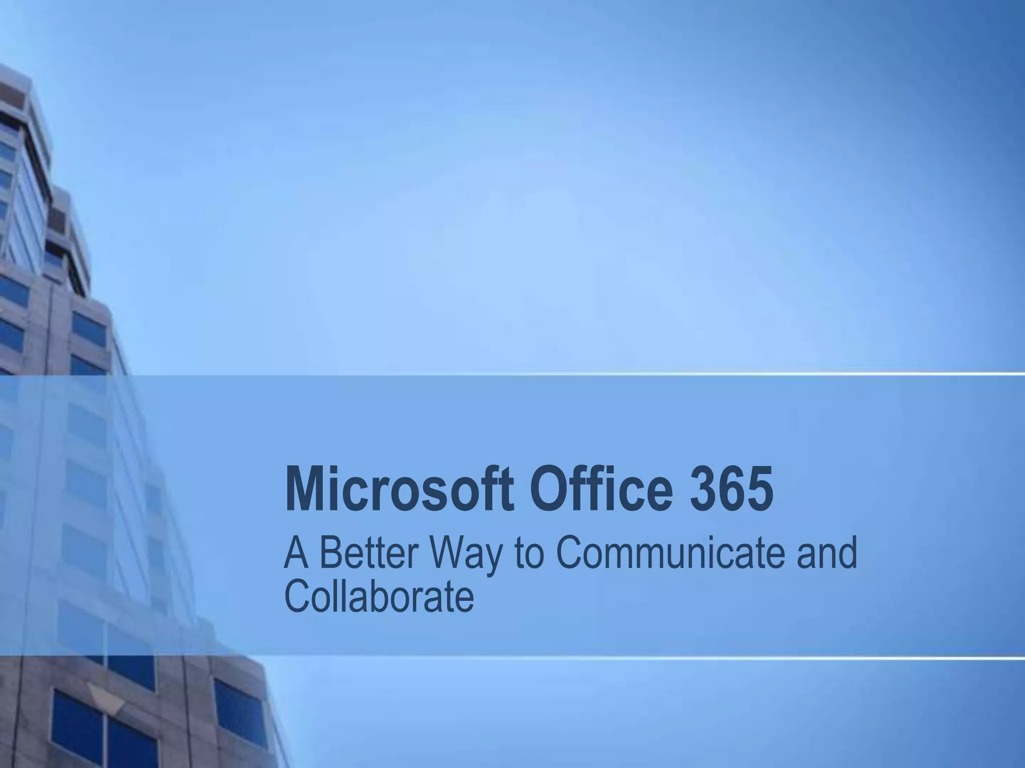 Week 6 microsoft office 365 project presentation | PPTX