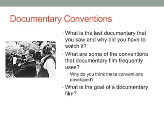 Intro to Film: Documentary | PPTX