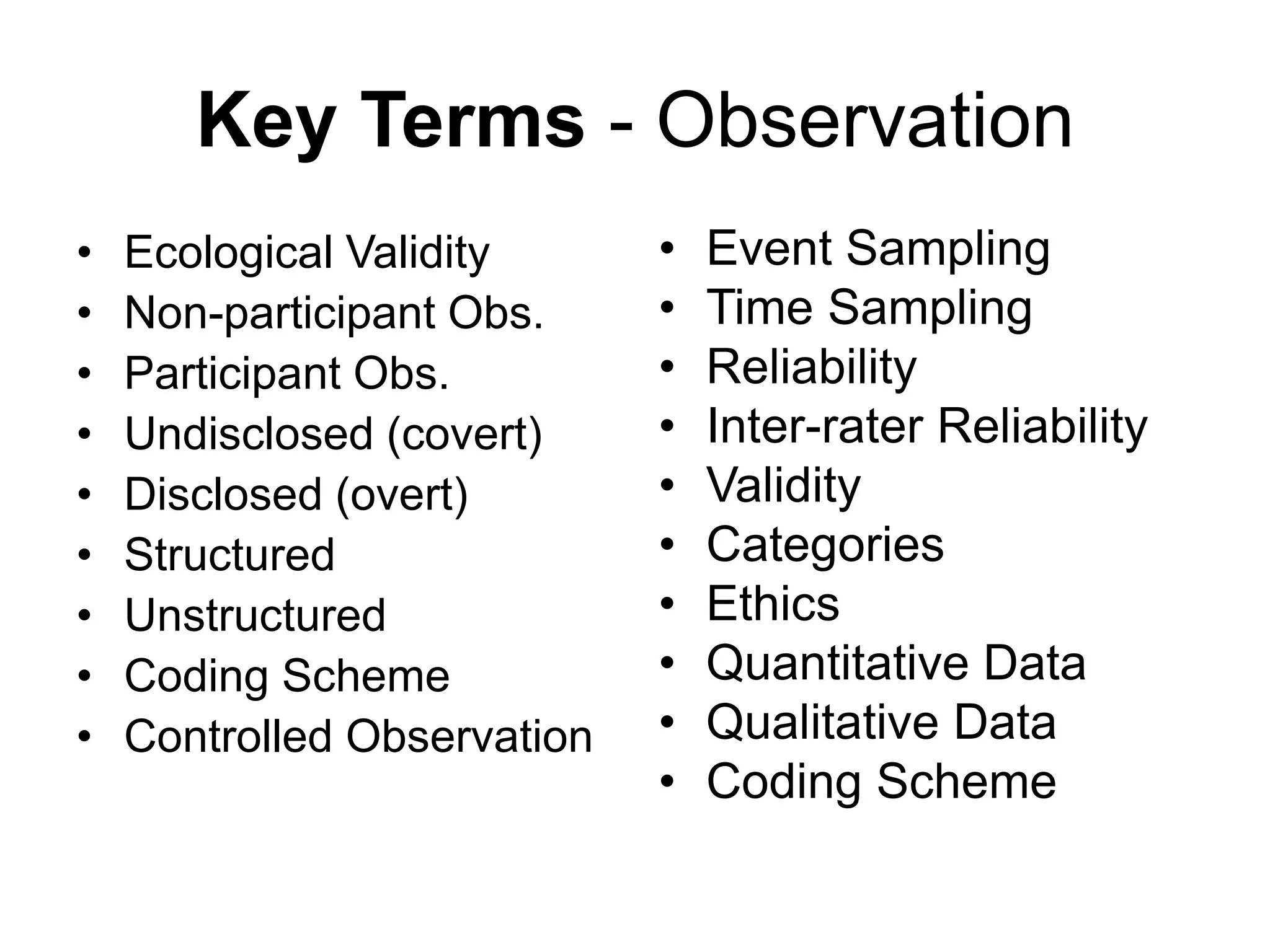 AS Week 6 Observational Research | PPTX