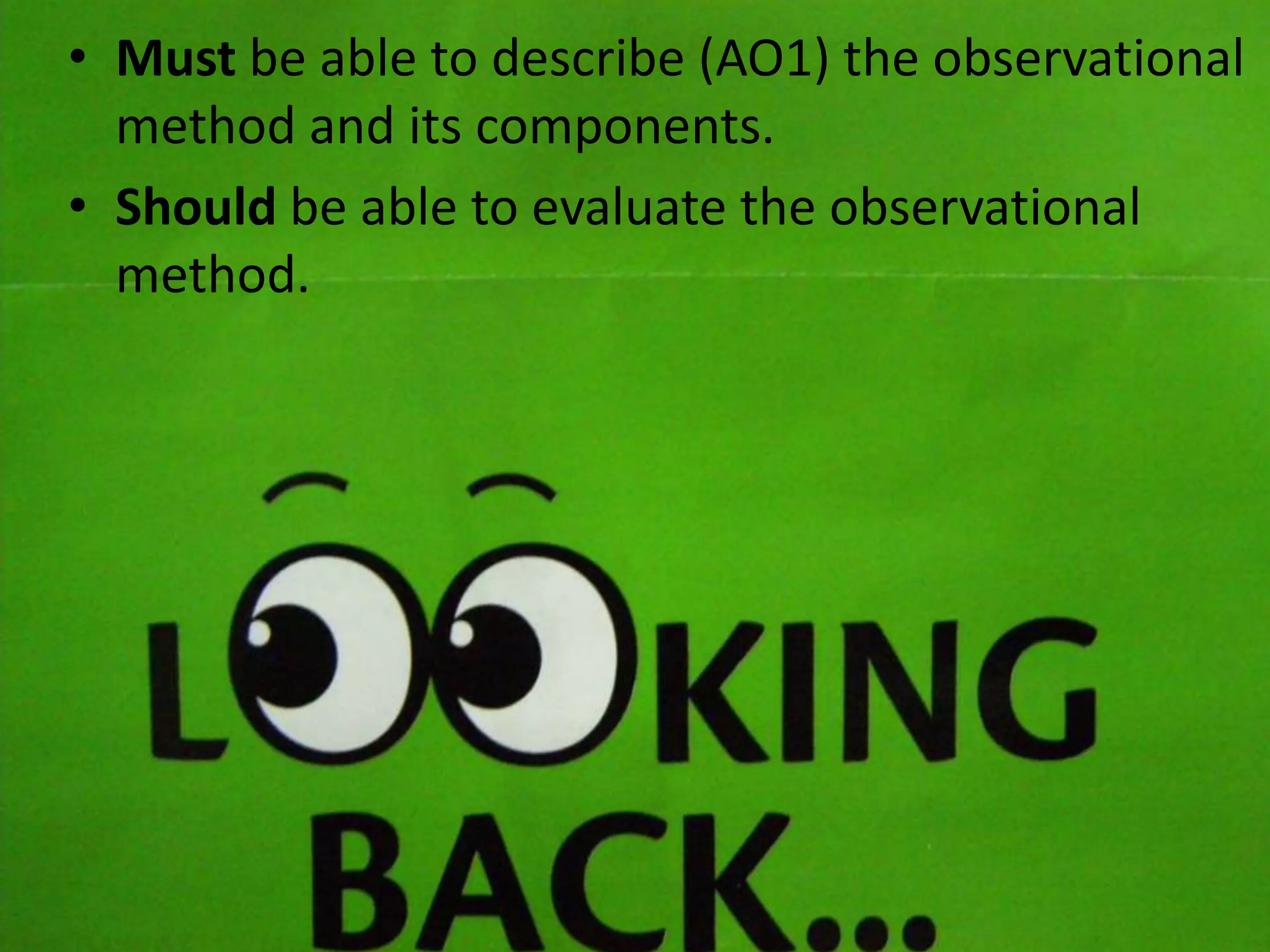 AS Week 6 Observational Research | PPTX