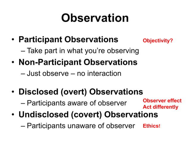 AS Week 6 Observational Research | PPT