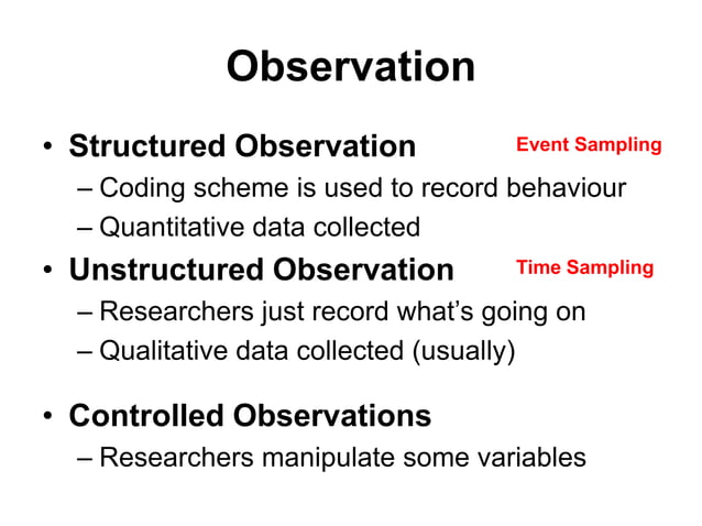 AS Week 6 Observational Research | PPT