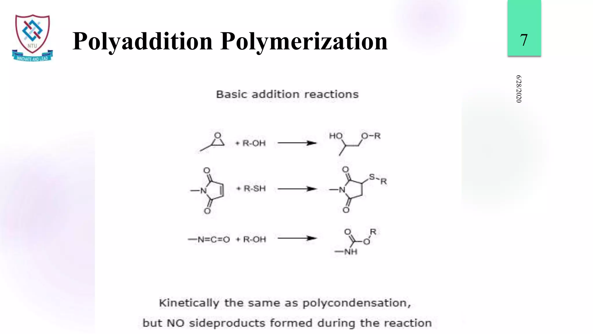 types of polymerization (Polymerization reaction part 2) | PPTX
