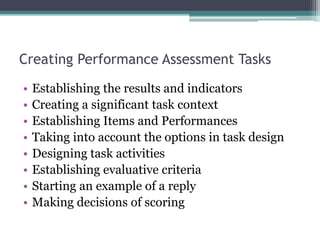 Week 6 performance assessment pp | PPTX | Educational Assessment | Education